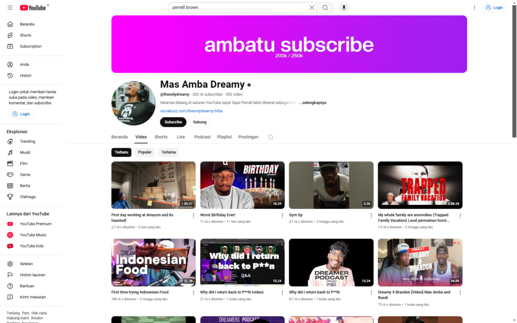 Perrell Brown, Perjalanan Viral Sang Ambatukam - Portal Arjuna